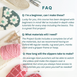 Punch Needle Slipper Course – The Urban Acres